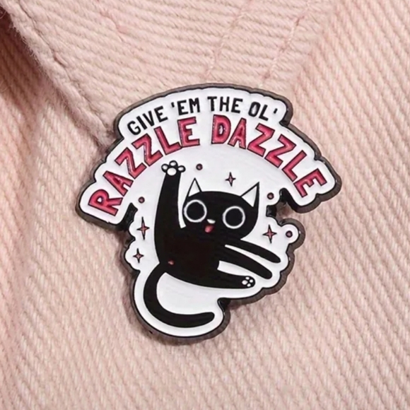 Jewelry | Razzle Dazzle Cat Enamel Pin | Poshmark